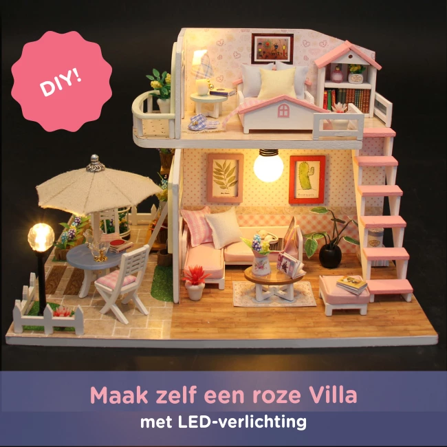 DIY Miniatuur Huis - Roze Kamer kopen? | 30 uur bouwplezier! - Crafts&Co