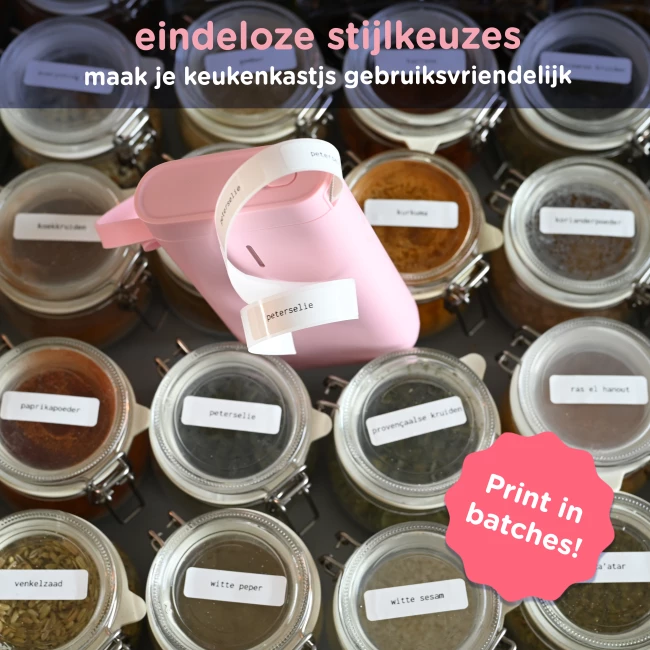 Thermische Labelprinter - Roze | Combideal met 4x Label Stickers ...