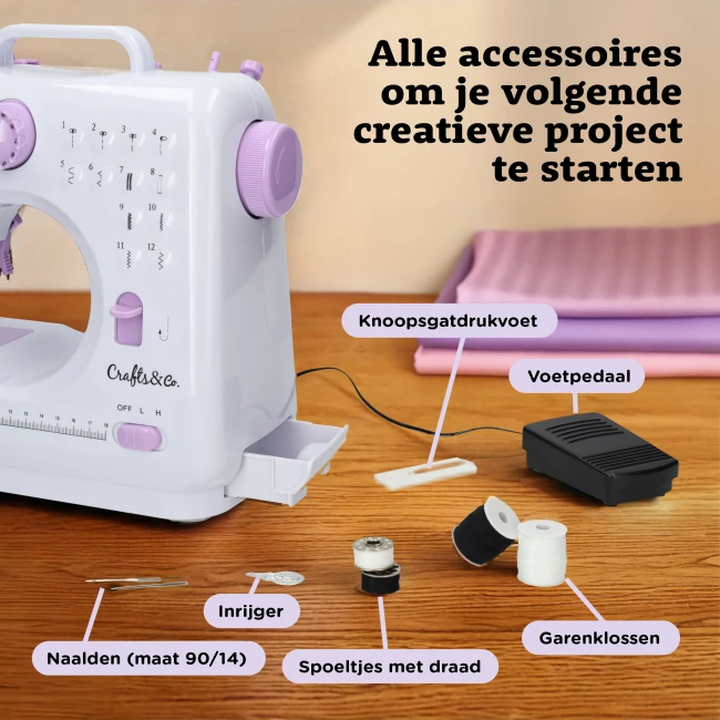 Beginners Naaimachine | Mega Combideal met Tas, Naai- & Naaldenset ...